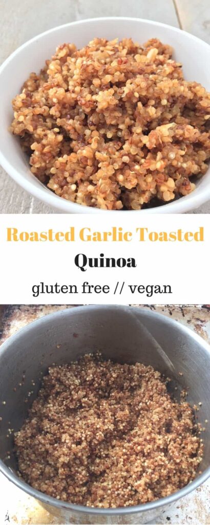 Roasted Garlic Toasted Quinoa - Eat the Gains