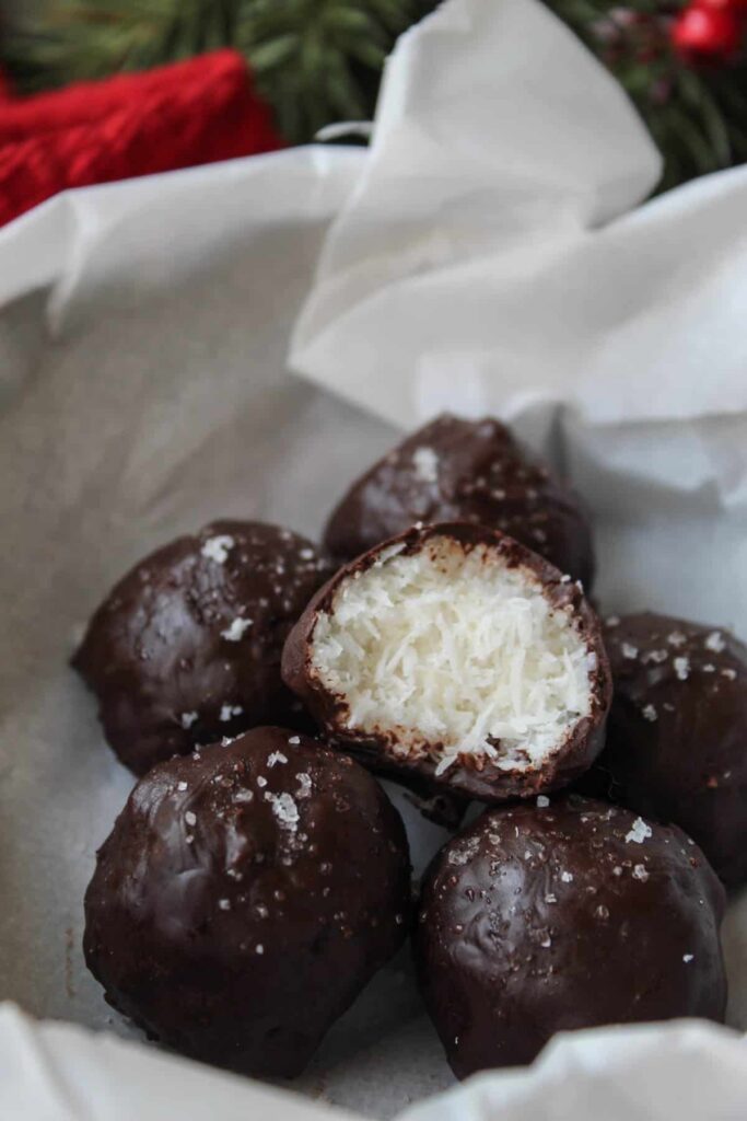 Chocolate Covered Peppermint Macaroons - Eat the Gains