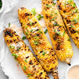 Easy Grilled Corn with Old Bay Mayo - Eat the Gains