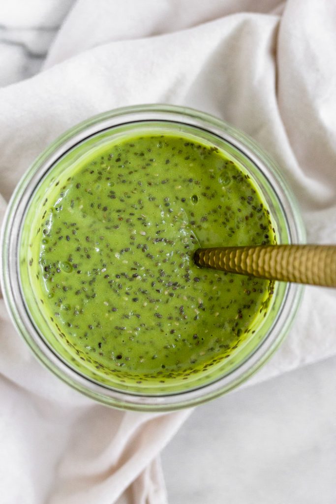 California Avocado Matcha Chia Pudding - Eat the Gains