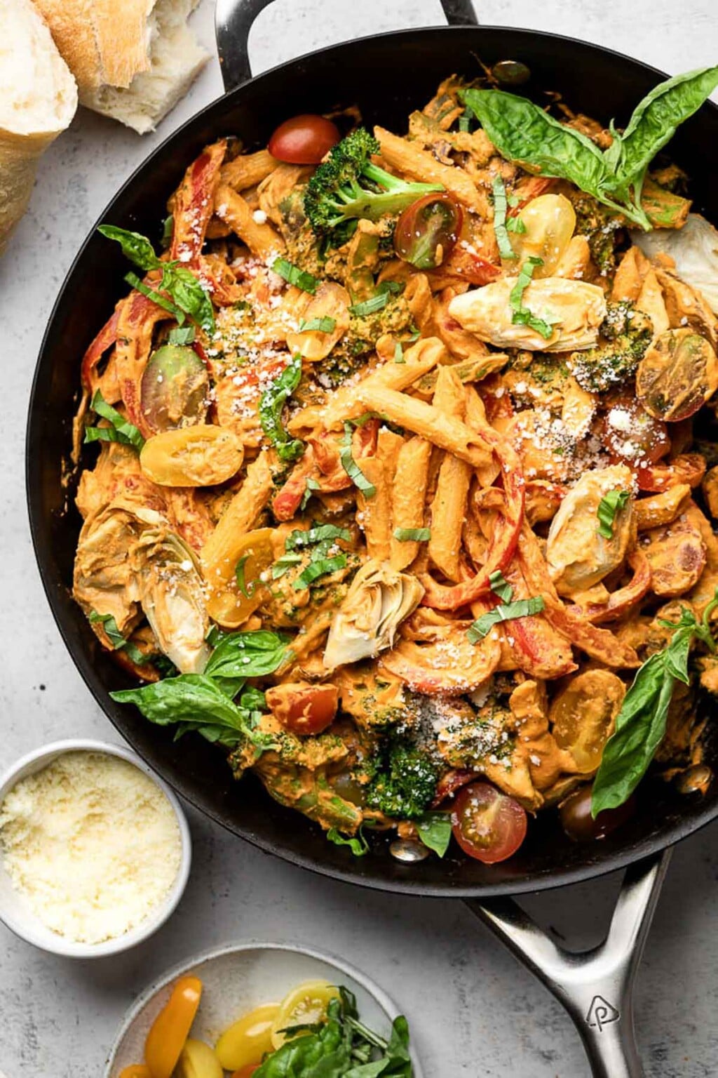 Creamy Vegan Pasta with Veggies (30 Minutes) - Eat the Gains