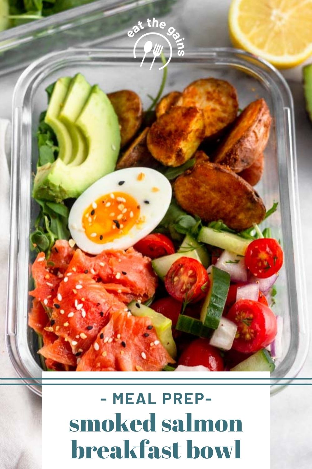 Meal Prep Smoked Salmon Breakfast Bowl (Paleo/Whole30) - Eat the Gains
