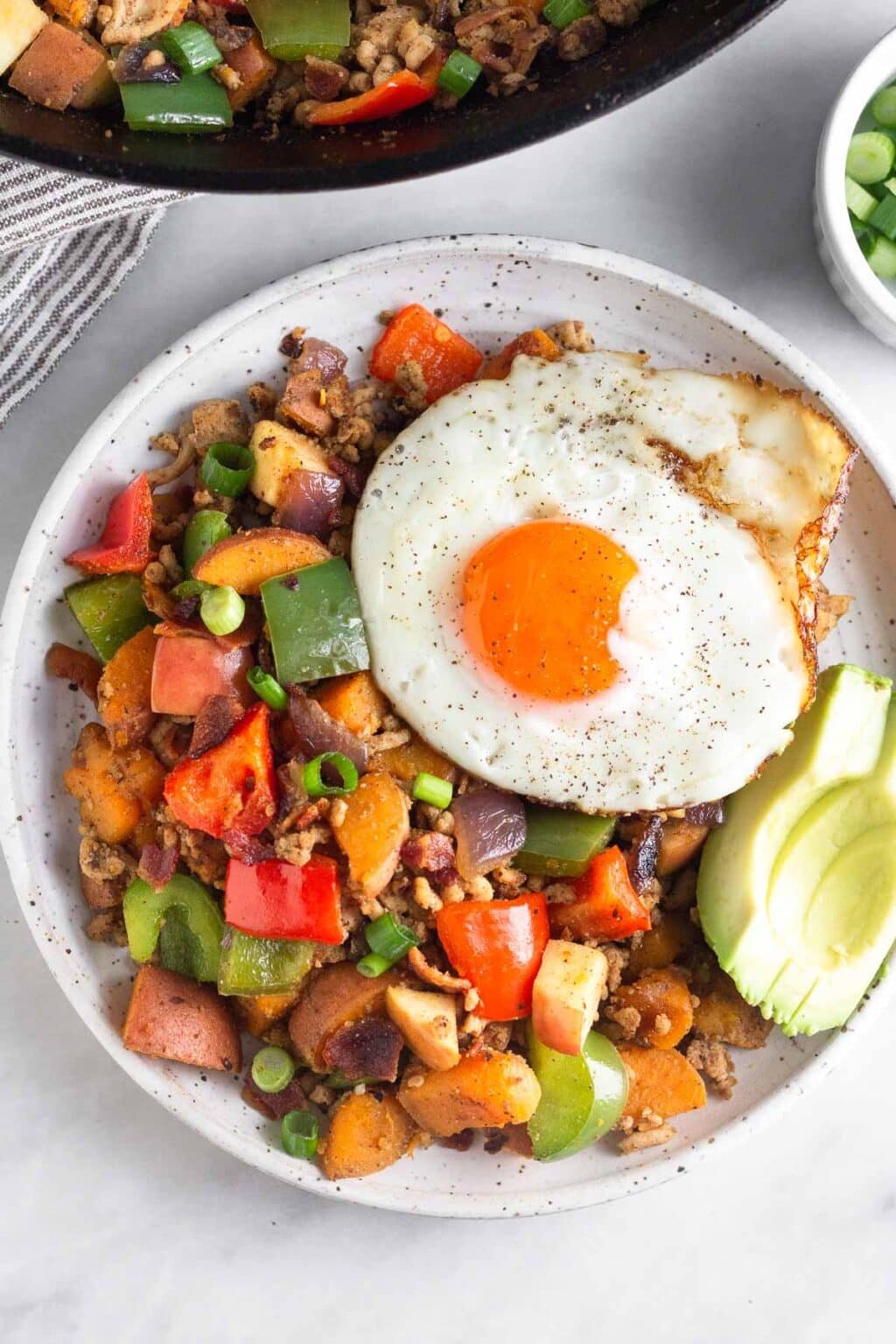 Chicken Hash with Sweet Potatoes & Apples - Eat the Gains