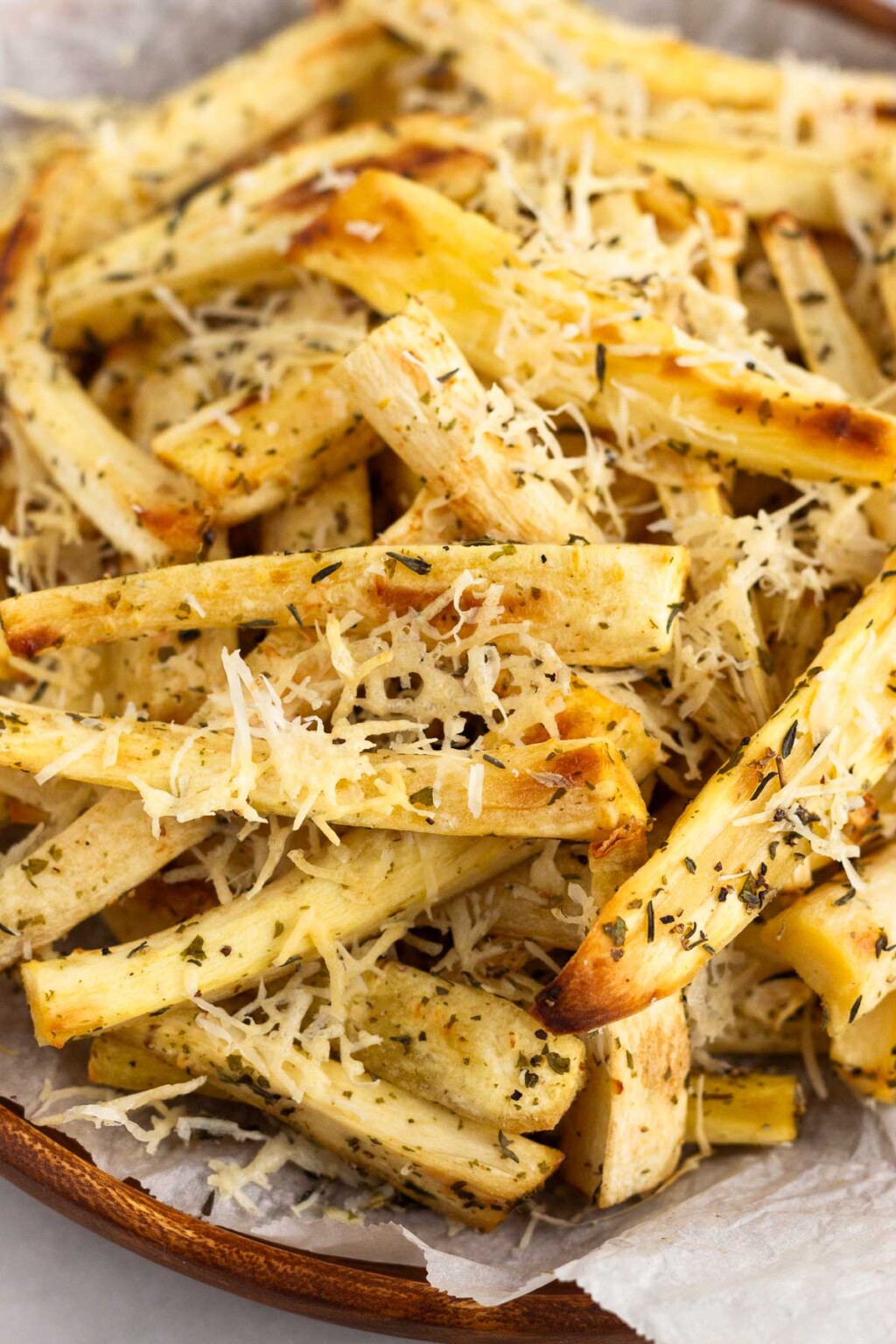 Roasted Parsnips with Parmesan and Herbs - Eat the Gains