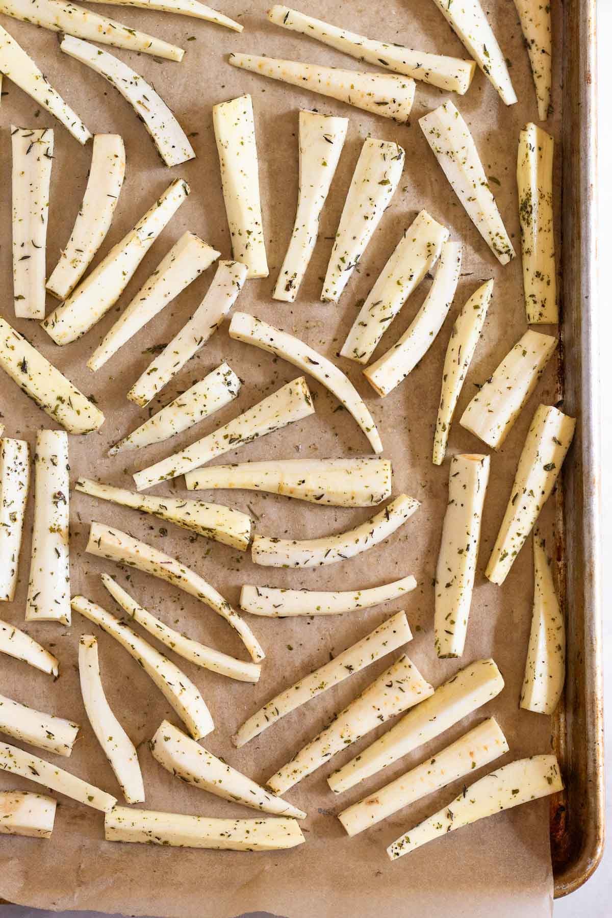 Roasted Parsnips with Parmesan and Herbs - Eat the Gains