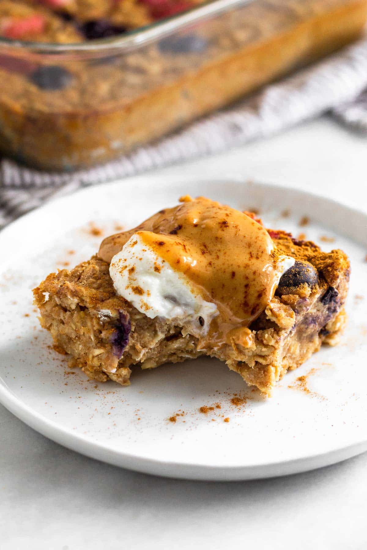 Protein Baked Oatmeal (10g per slice!) - Eat the Gains