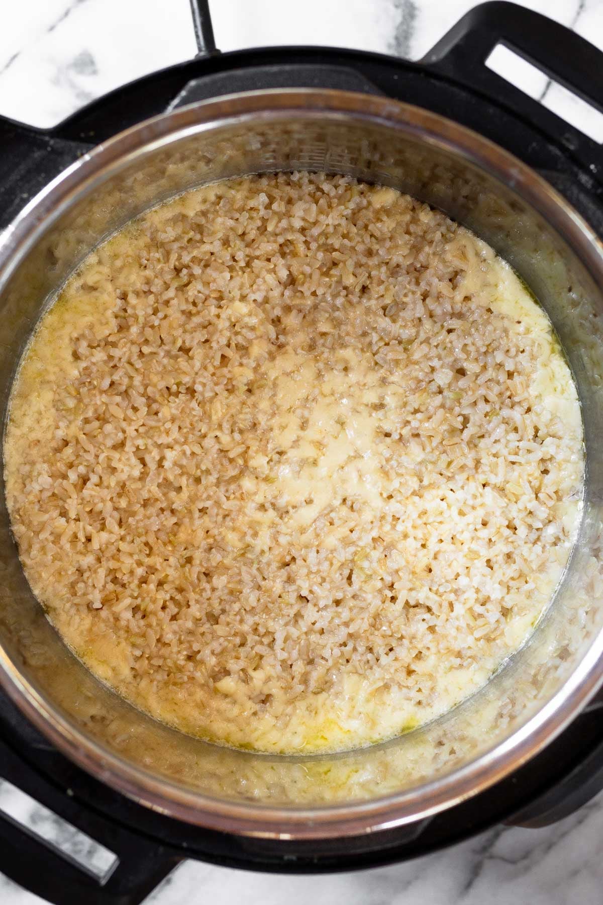 Easy Cheesy Rice (Instant Pot + Stovetop) - Eat the Gains