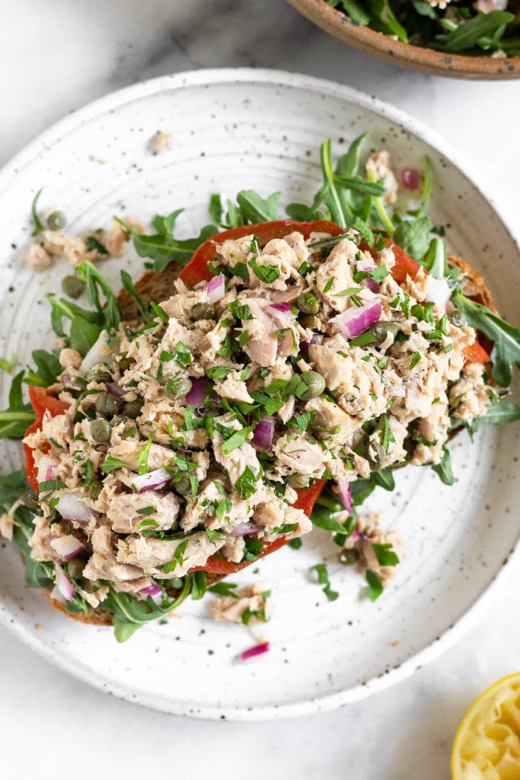 Italian Tuna Salad with Capers & Olive Oil - Eat the Gains
