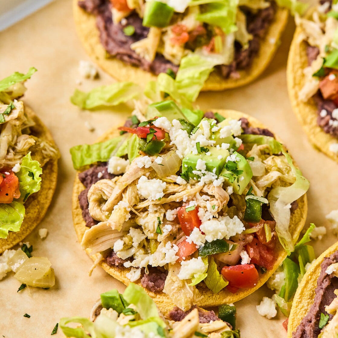Chicken Tostadas Recipe (25 Minutes) - Eat the Gains