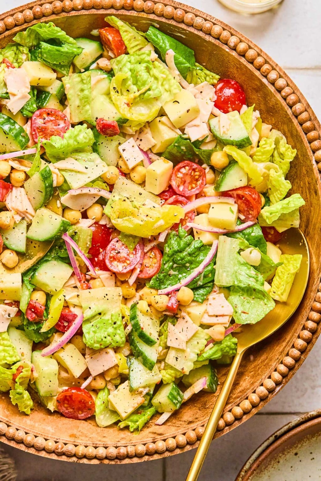 Chopped Salad Recipe w/ Turkey & Chickpeas - Eat the Gains