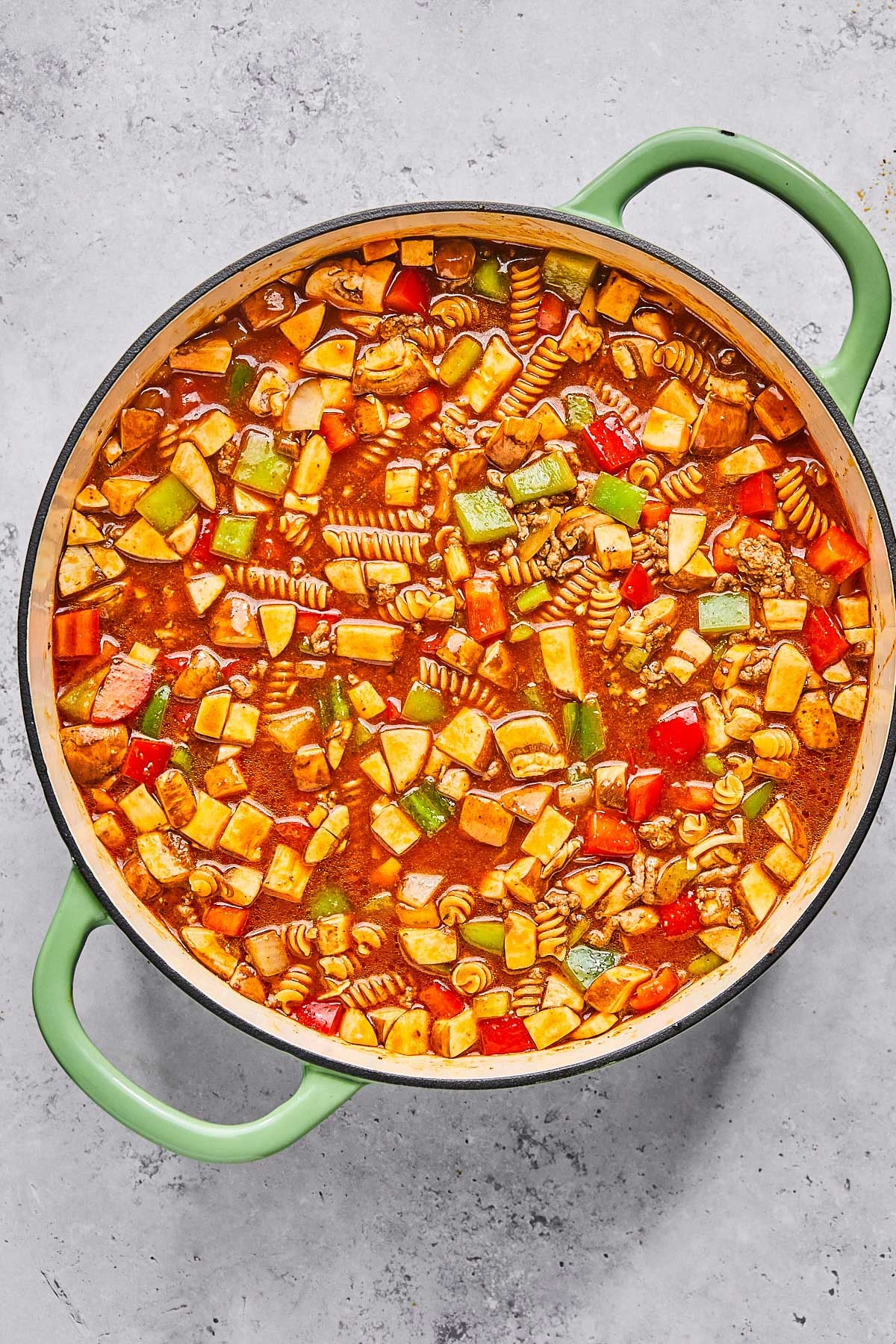 Cheesy Enchilada Pasta (One Pot) - Eat the Gains