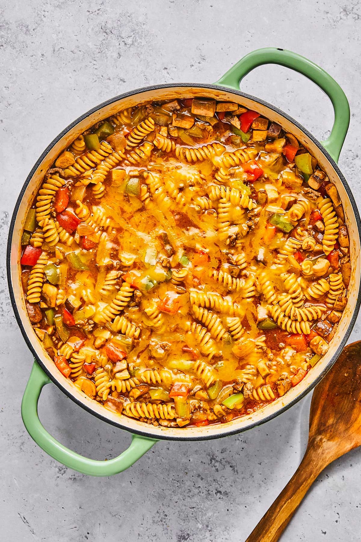 Cheesy Enchilada Pasta (One Pot) - Eat the Gains