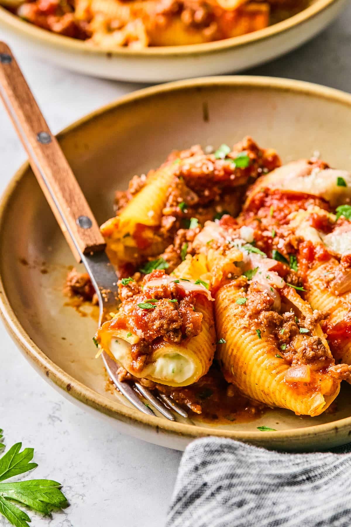 Stuffed Shells with Meat and Ricotta - Eat the Gains