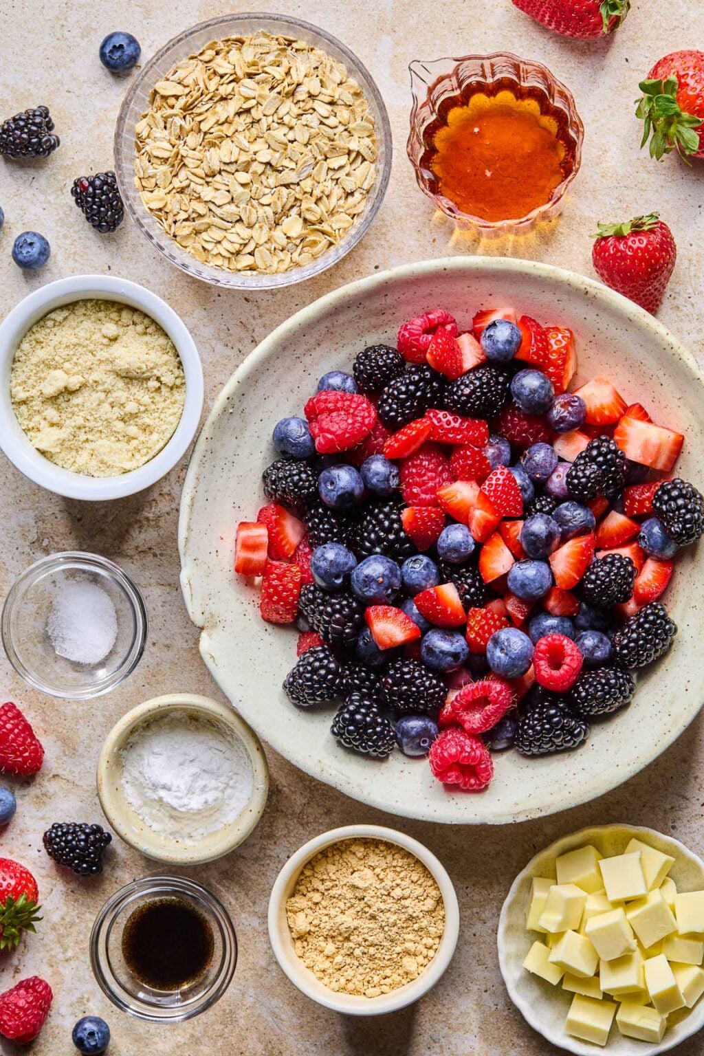 Healthy Mixed Berry Crisp (Gluten-Free) - Eat the Gains